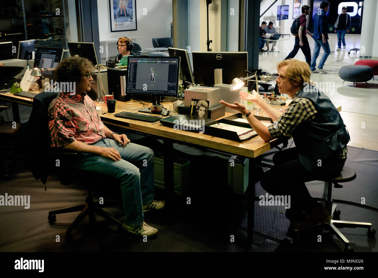 READY PLAYER ONE, from left: Mark Rylance, Simon Pegg, 2018. ph: Jaap ...