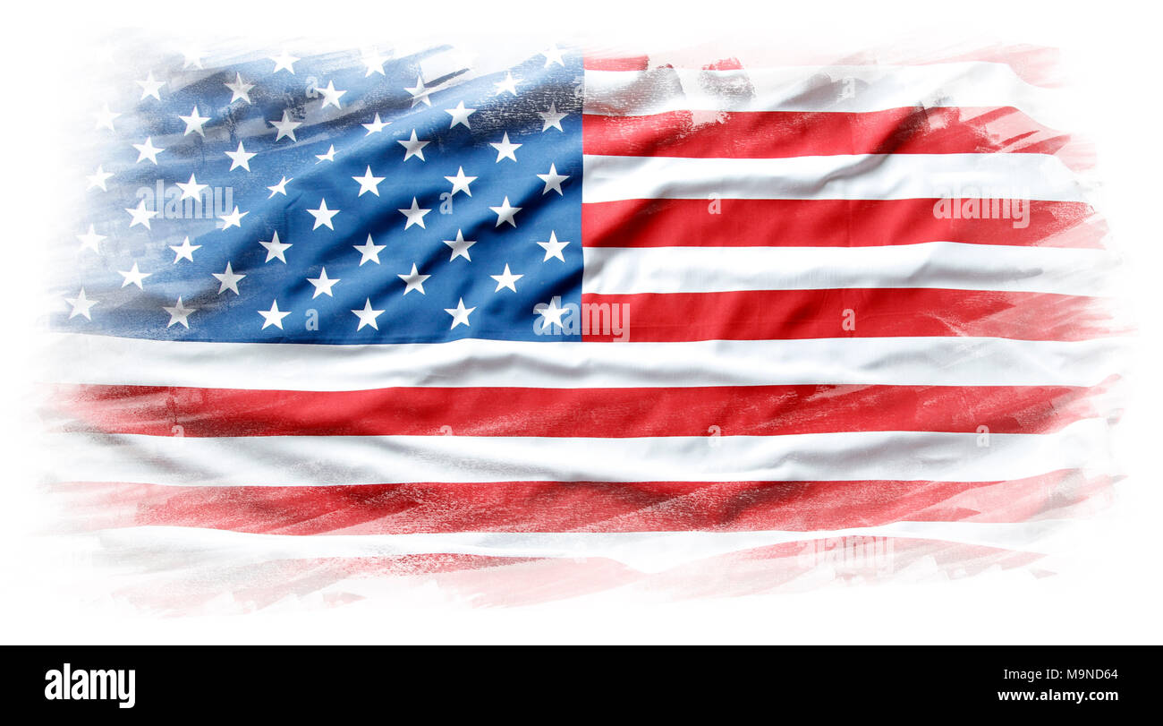 American flag on plain background Stock Photo - Alamy