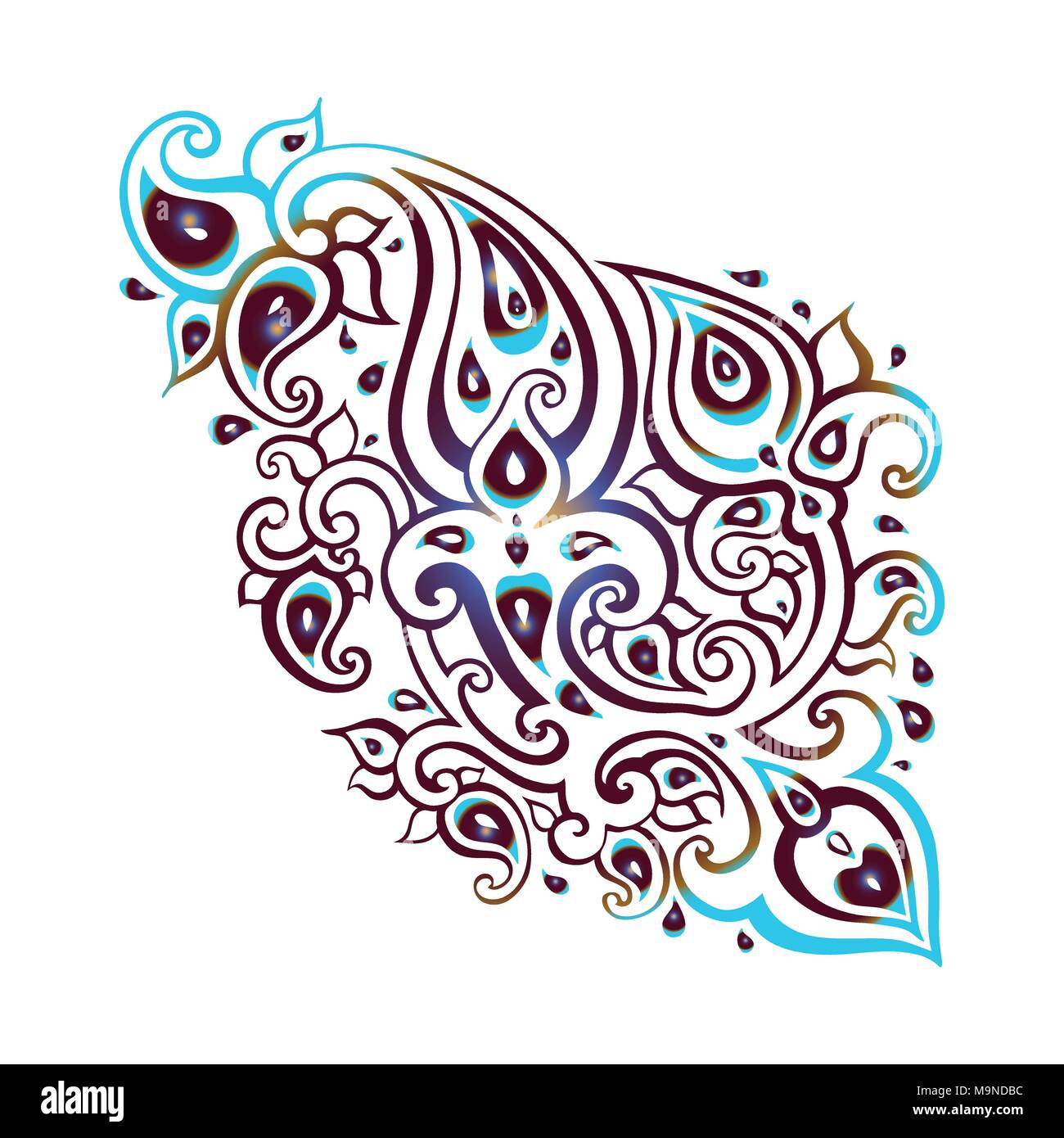 Paisley. Hand Drawn Boho ornament. Vector illustration Stock Vector ...