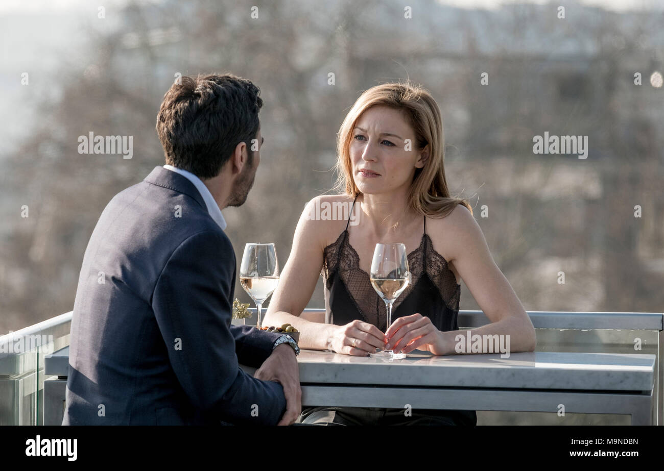 MCMAFIA, from left: Caio Blat (back to camera), Juliet Rylance, (Season 1, ep. 105, aired in UK ...