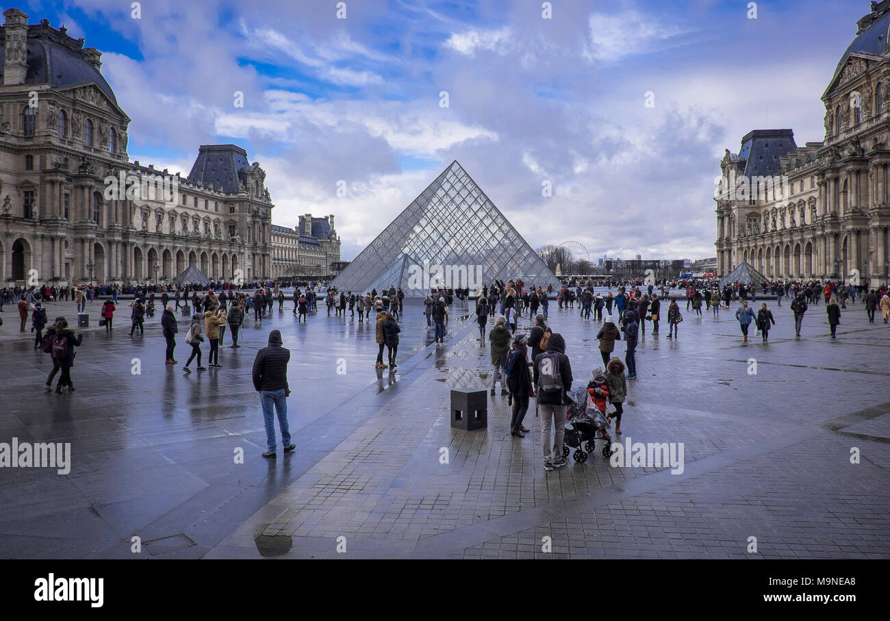 Entrance Lobby Louvre Museum Paris High Resolution Stock Photography ...