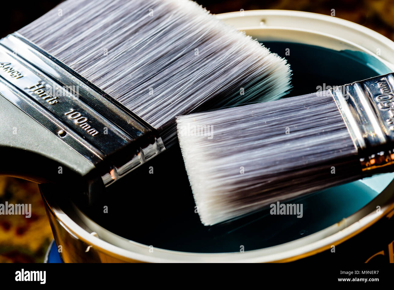 Decorators Paint Brush and Paint Stock Photo - Alamy