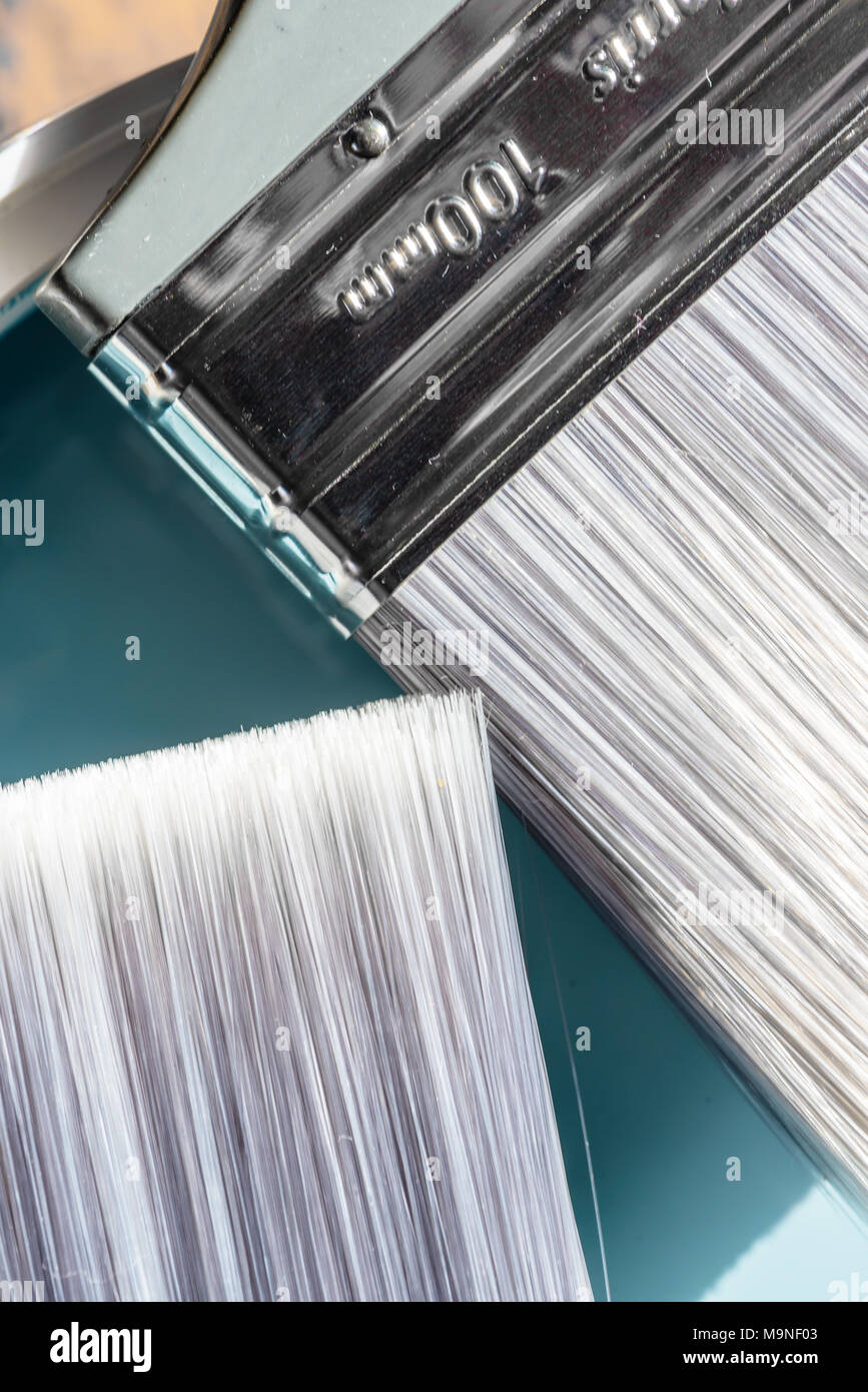 Decorators Paint Brush and Paint Stock Photo - Alamy