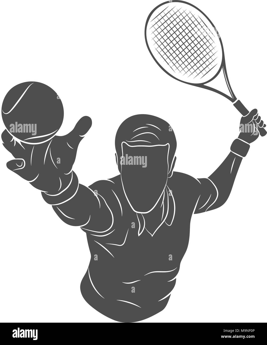 Tennis action shot Black and White Stock Photos & Images - Alamy