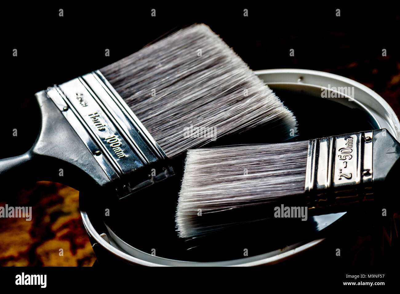 Decorators Paint Brush and Paint Stock Photo - Alamy