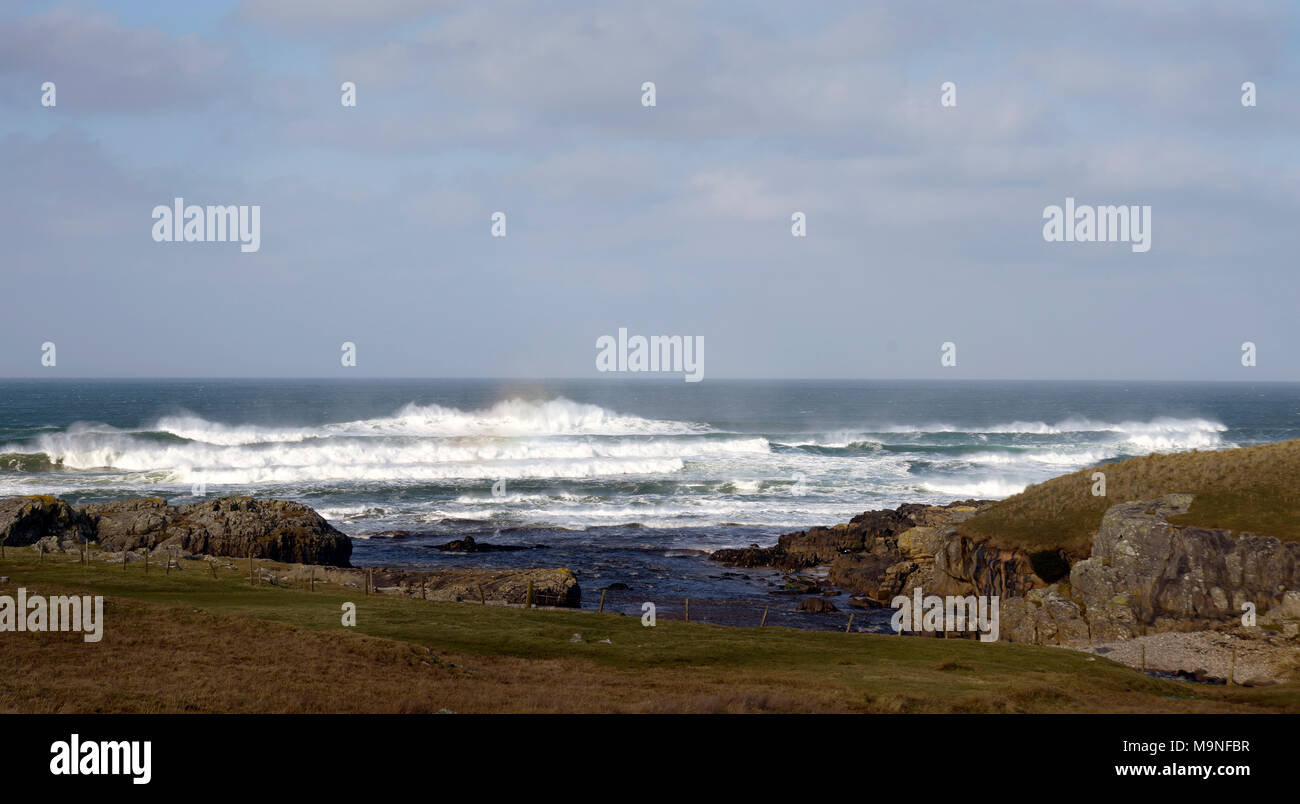 Surf at Saligo Bay, Islay, Scotland Stock Photo - Alamy