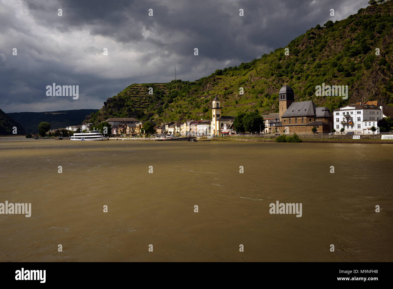 Lorelei (Lorely) on the River Rhein in Germany is the site of ancient ...