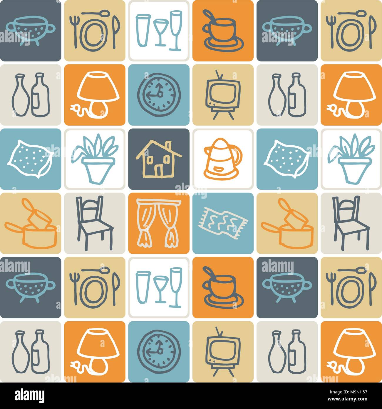 Hand drawn cutlery set Stock Vector Images - Alamy