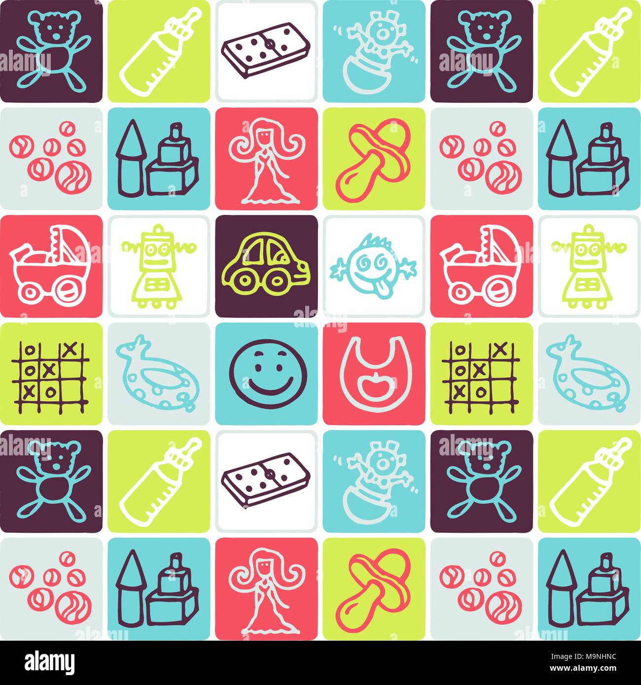 Hand Drawn Icons Set - Nursery Stock Vector Image & Art - Alamy