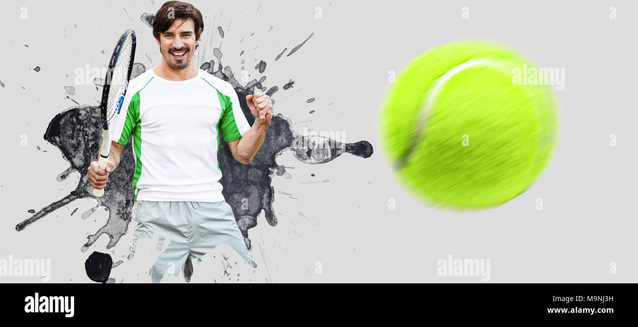 Composite image of tennisman Stock Photo - Alamy
