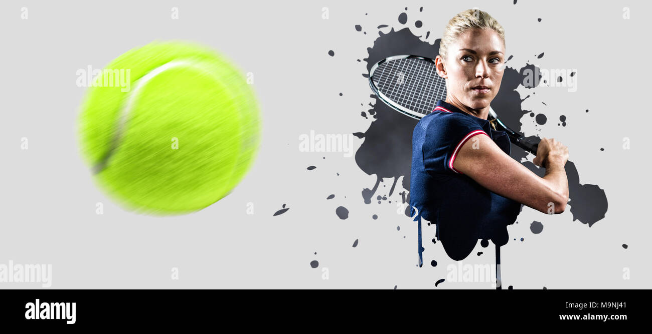 Female tennis player holding yellow hi-res stock photography and images ...