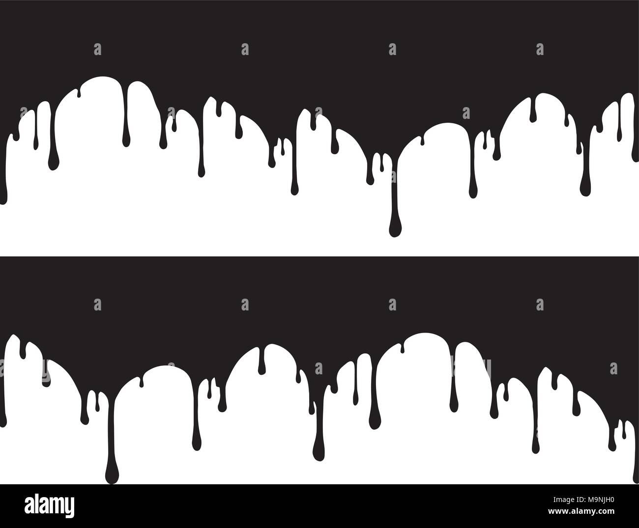 Black paint drips. Vector illustration for your design Stock Vector ...