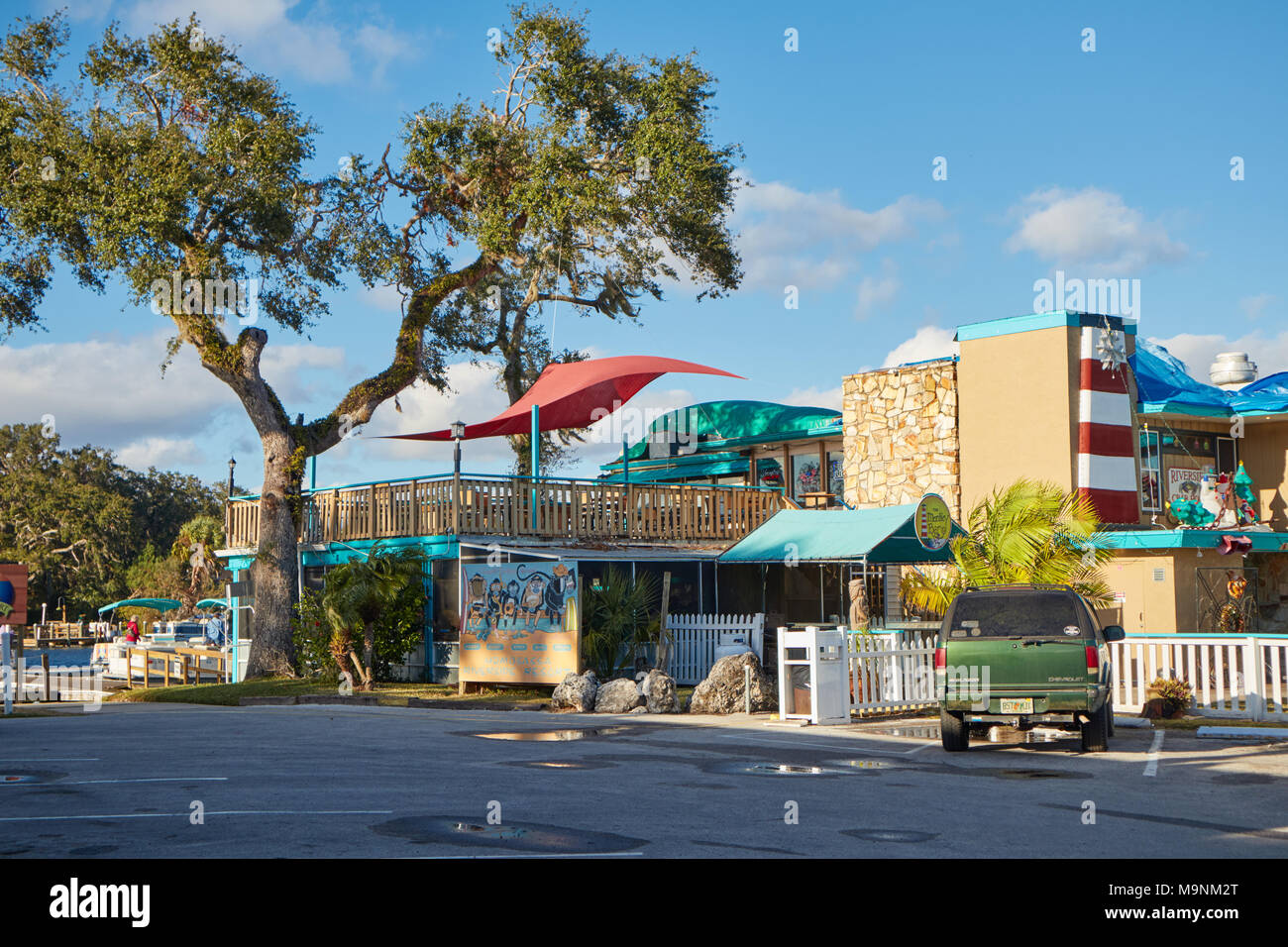 The Monkey Bar restaurant and bar in Homosassa, Florida Stock Photo - Alamy