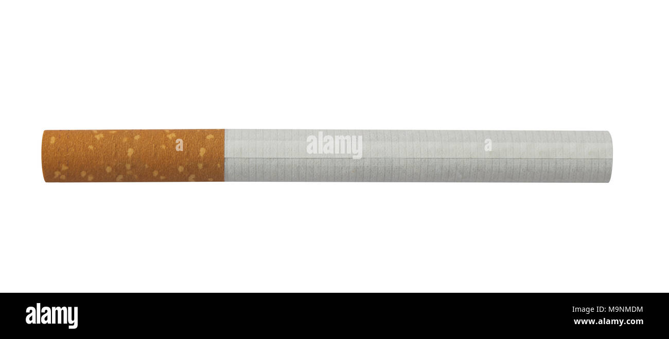 one cigarette isolated on white background Stock Photo - Alamy