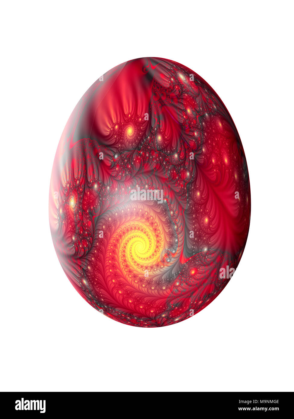 Fractal pattern in the form of an Easter egg. Illustration Stock Photo ...
