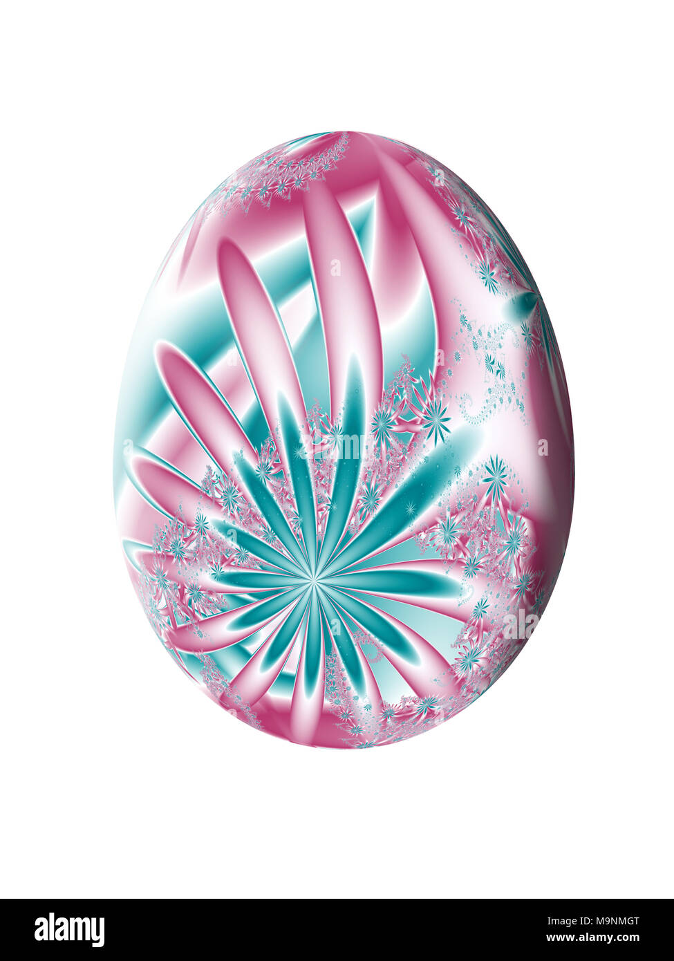 Fractal pattern in the form of an Easter egg. Illustration Stock Photo ...