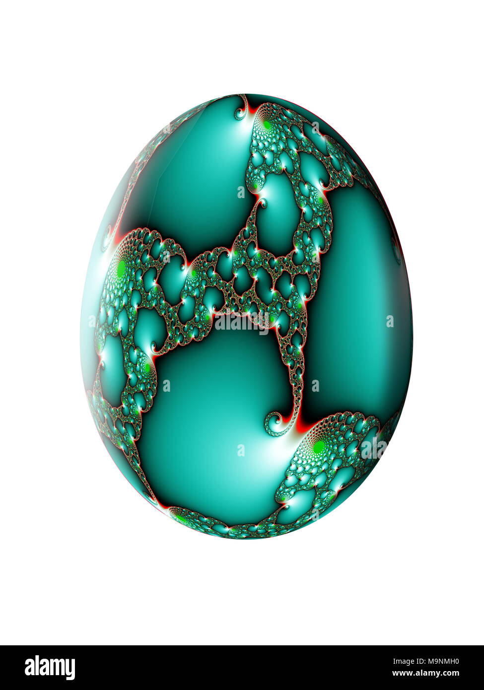 Fractal pattern in the form of an Easter egg. Illustration Stock Photo ...