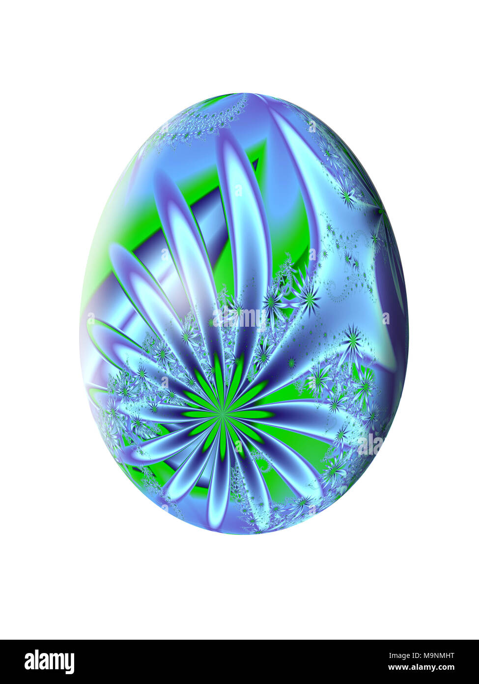 Fractal pattern in the form of an Easter egg. Illustration Stock Photo ...