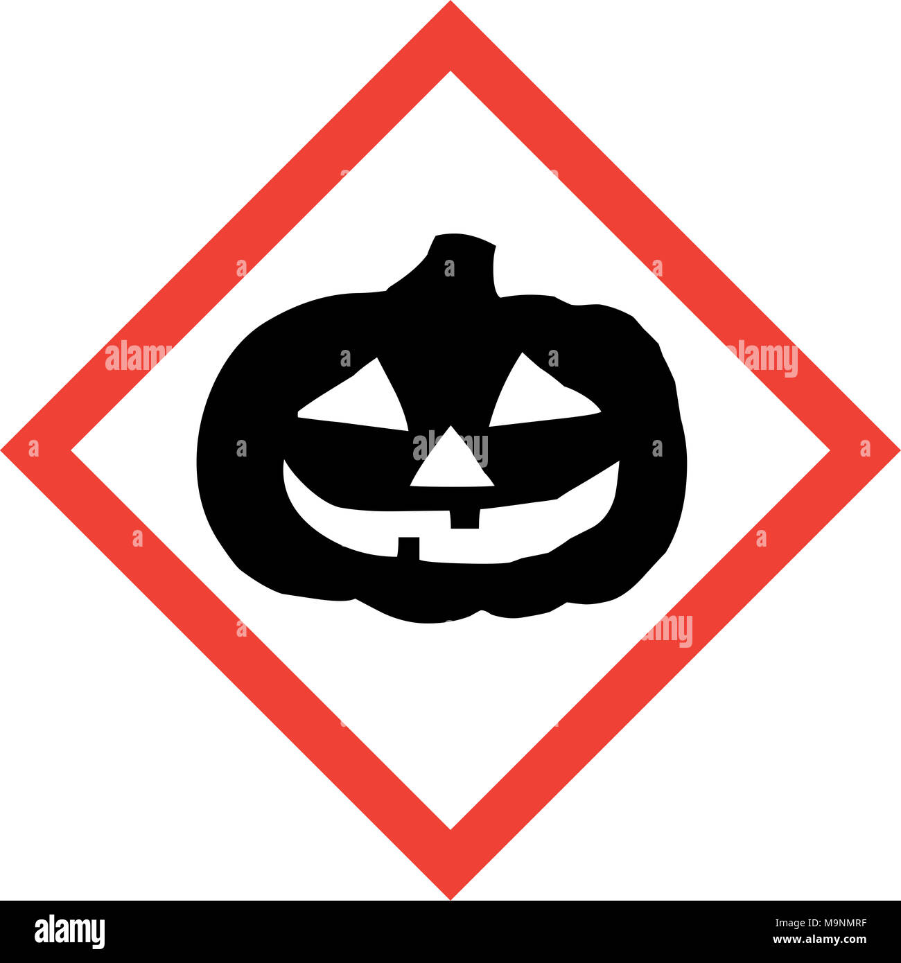 Hazard sign with halloween symbol Stock Photo - Alamy