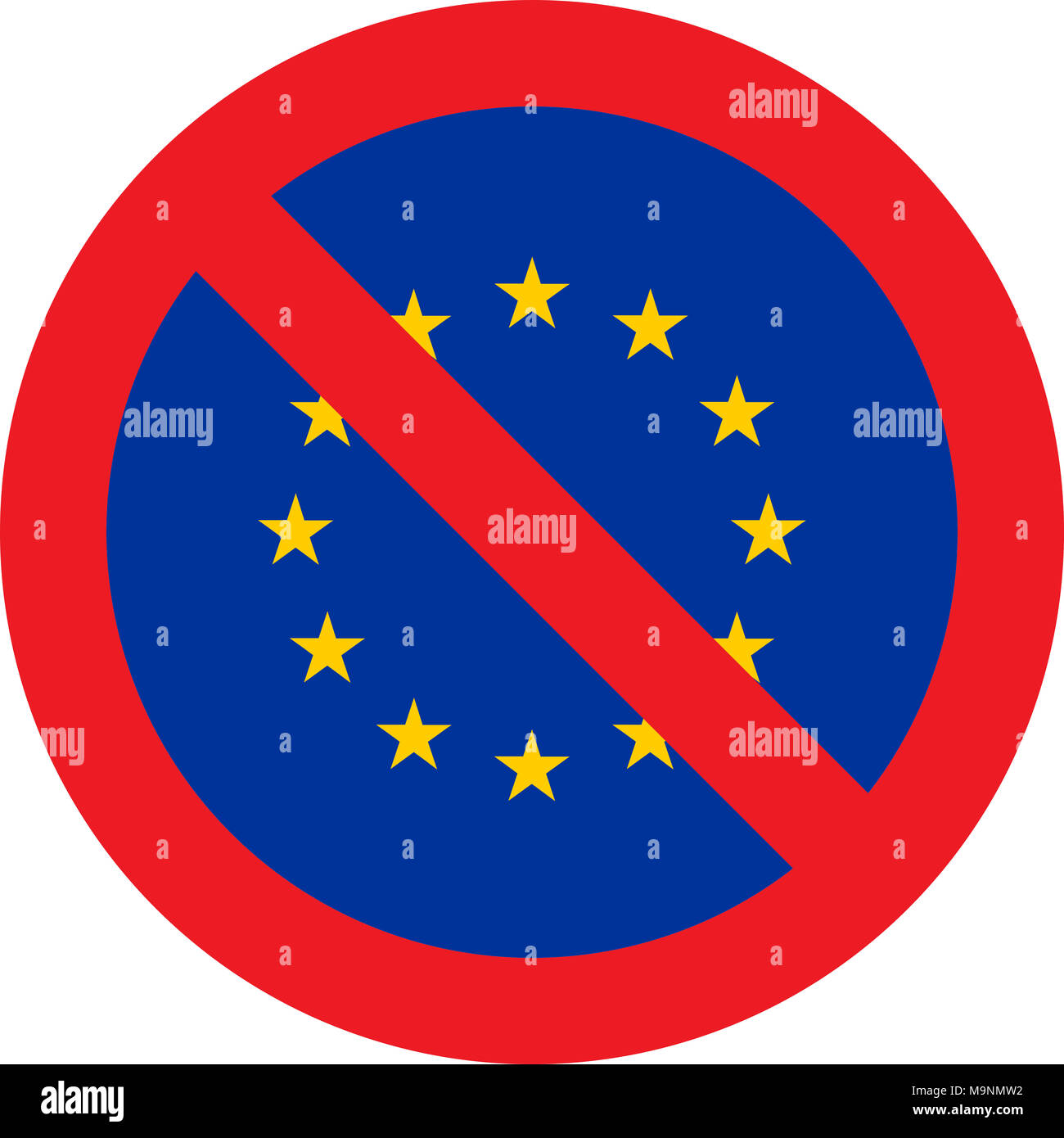 No European Union allowed sign Stock Photo - Alamy