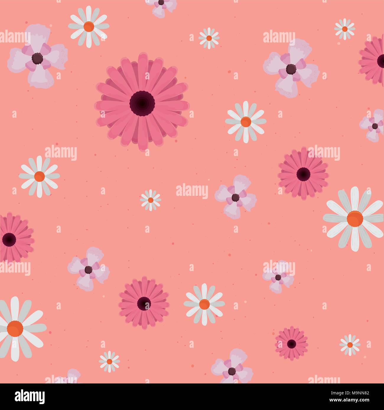 colorful flowers background patten vector illustration icon Stock ...