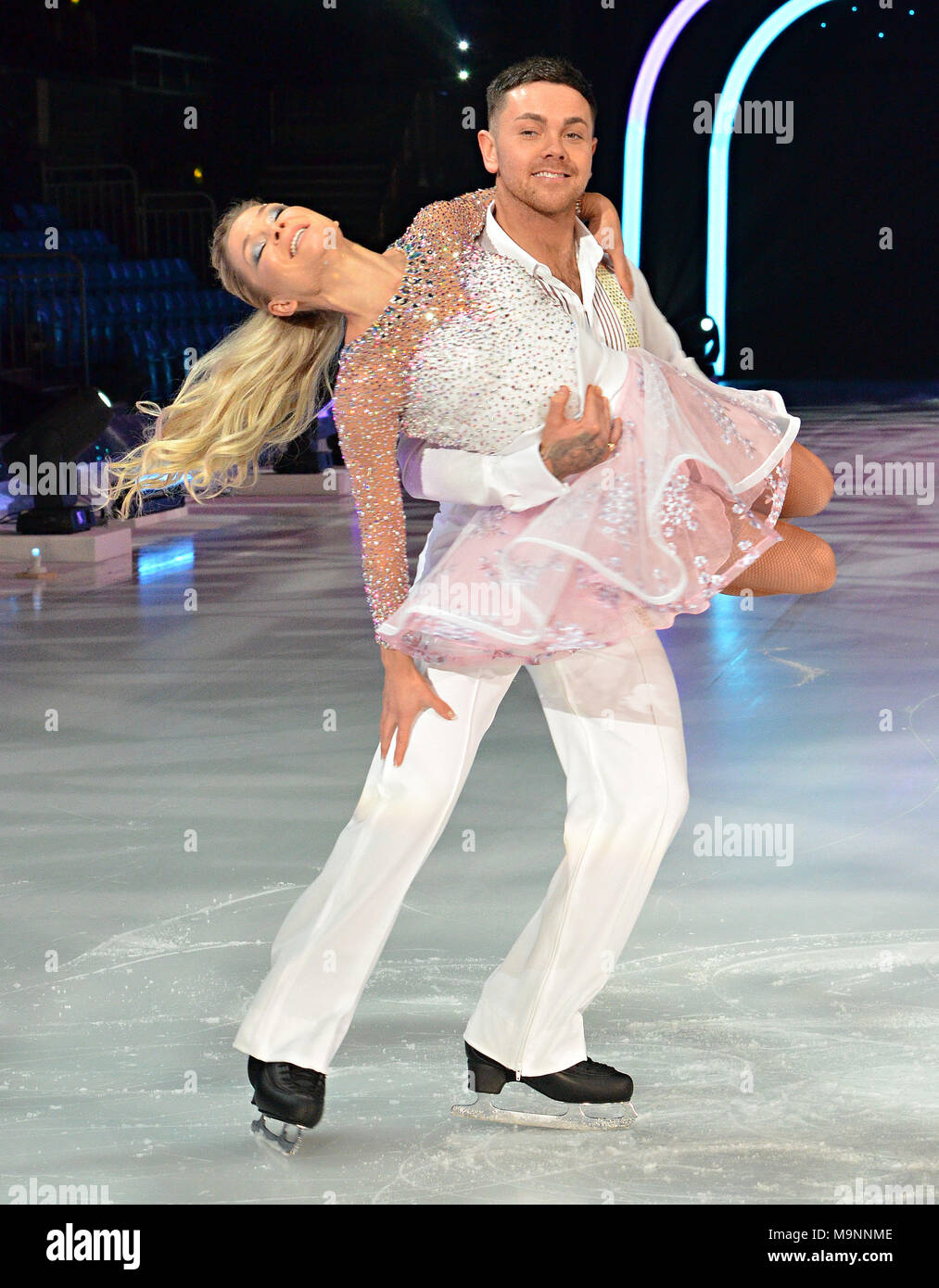 London, UK. Alexandra Schauman and Ray Quinn at The Dancing On Ice 2018 ...