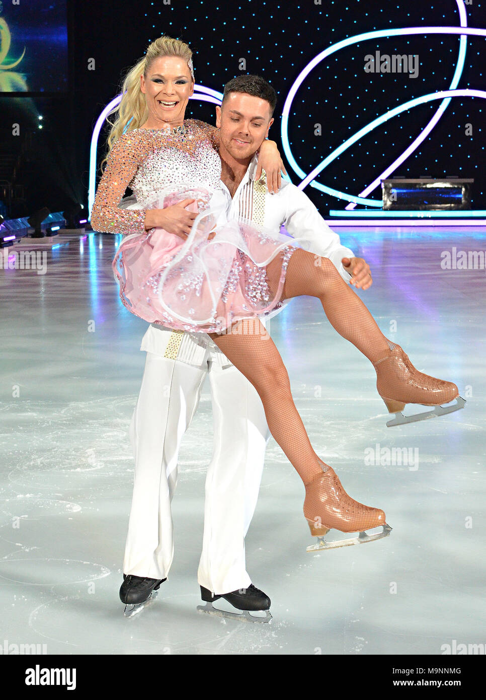 London, UK. Alexandra Schauman and Ray Quinn at The Dancing On Ice 2018 ...