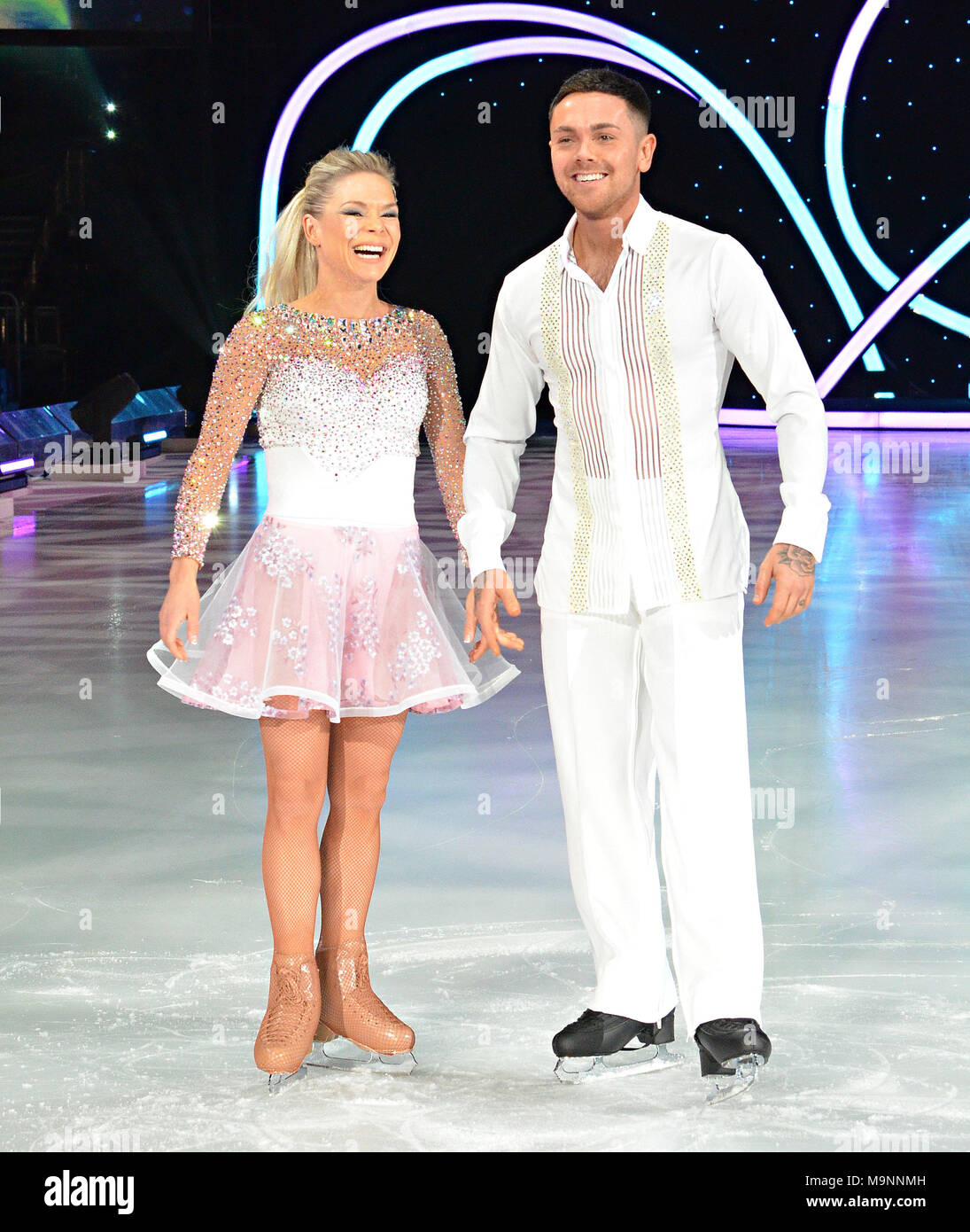 London, UK. Alexandra Schauman and Ray Quinn at The Dancing On Ice 2018 ...