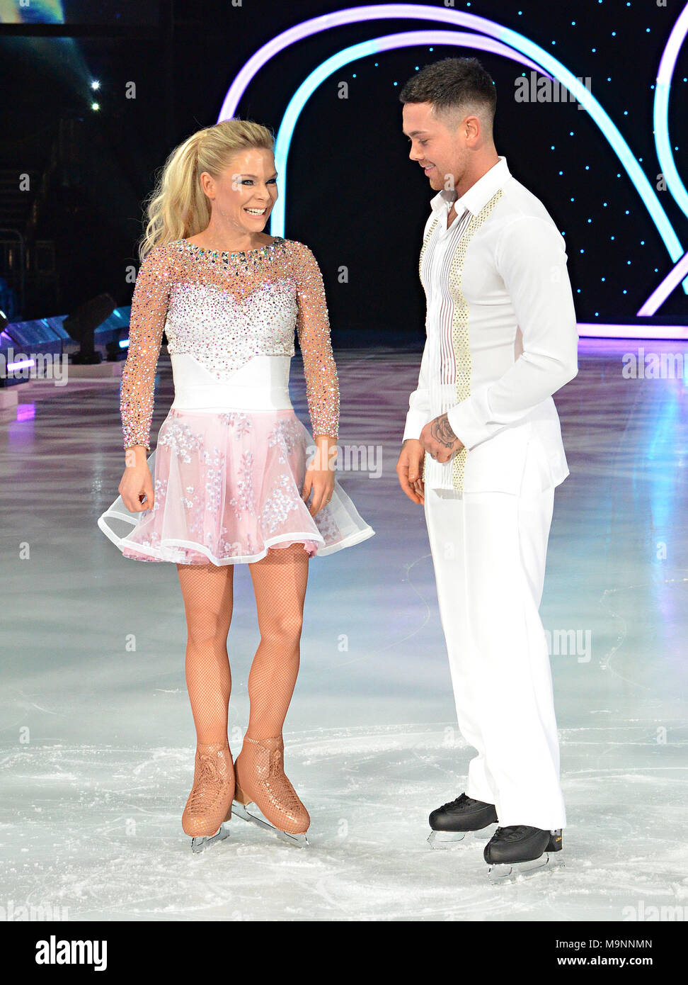 London, UK. Alexandra Schauman and Ray Quinn at The Dancing On Ice 2018 ...