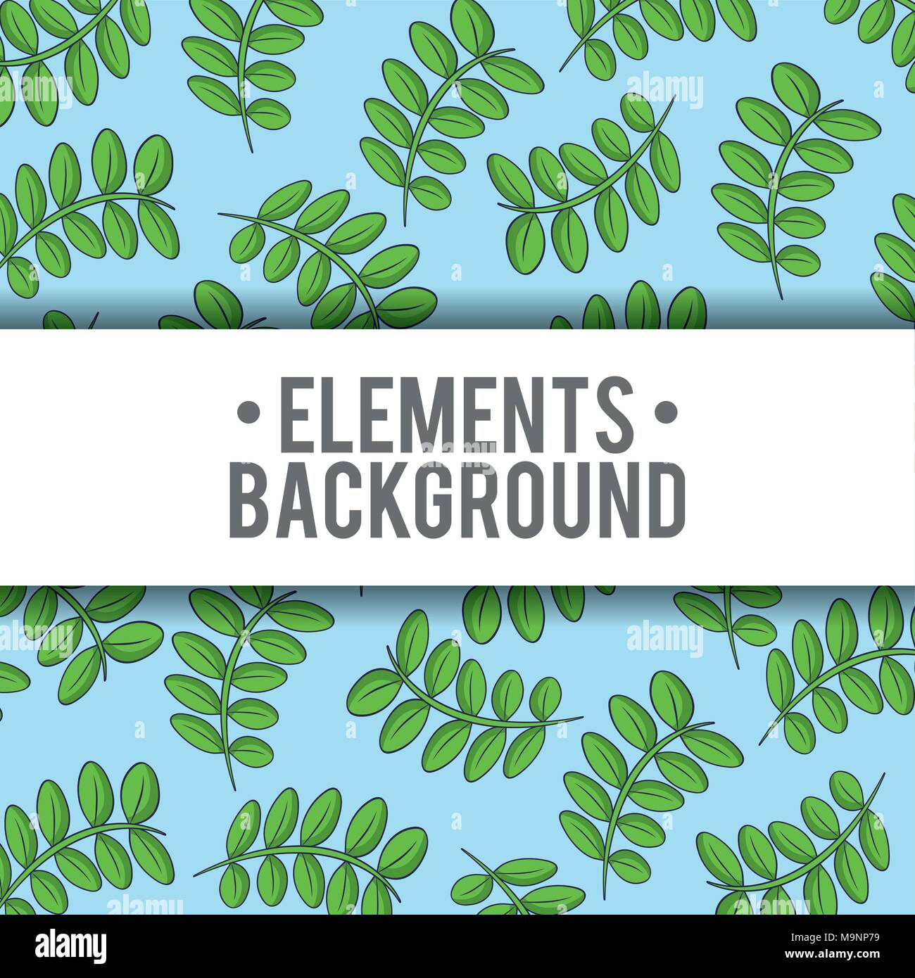 Elements background with leaves icon, colorful design. vector ...
