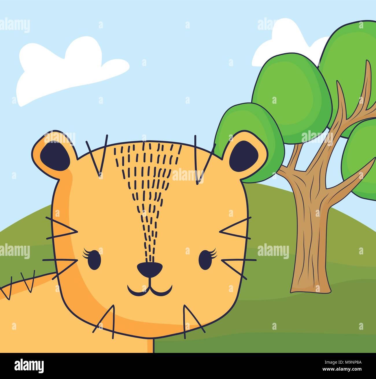 Tiger reserve forest Stock Vector Images - Alamy