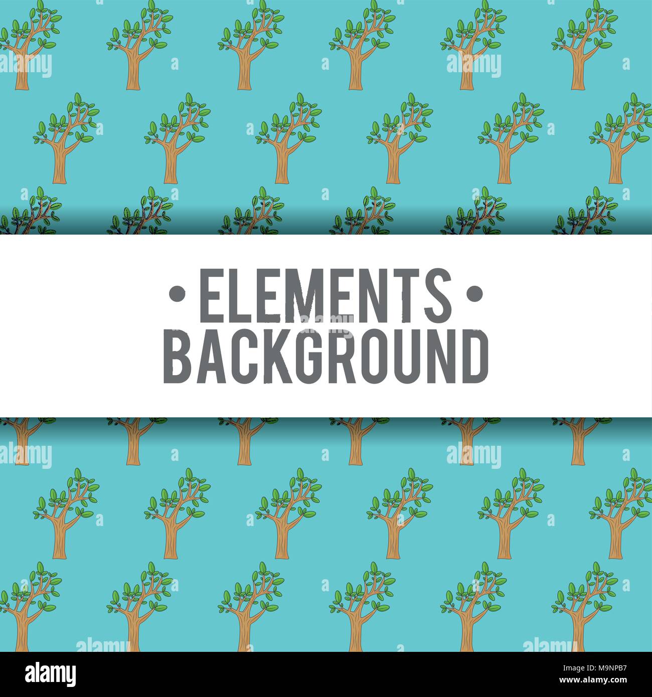 Elements background with trees icon, colorful design. vector ...