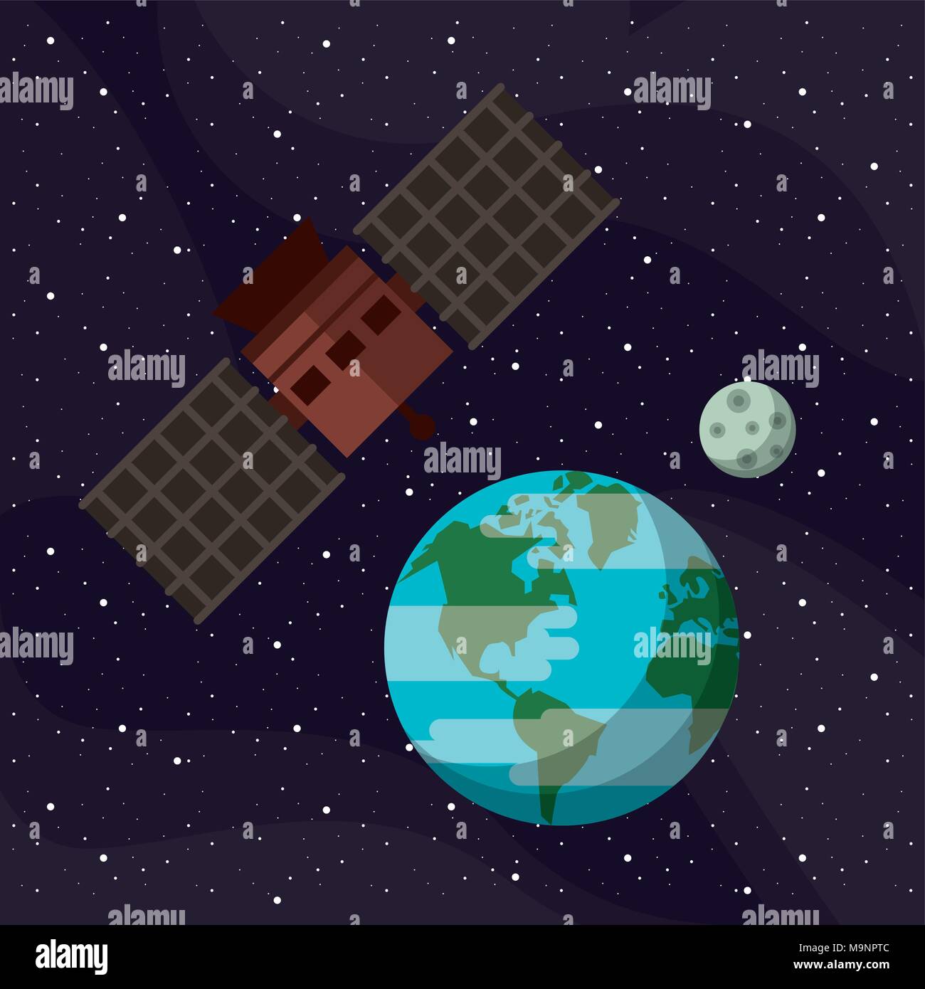 Space Satellite Drawing
