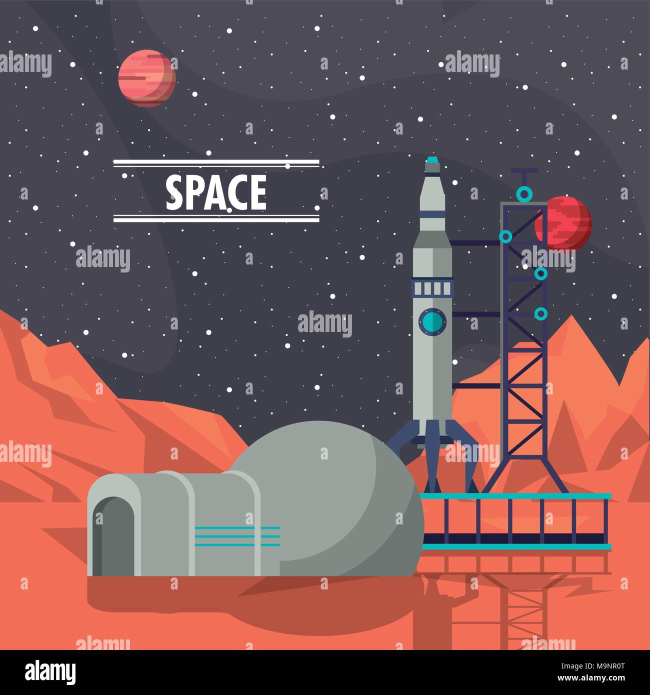 Mars space adventure Stock Vector Image & Art - Alamy