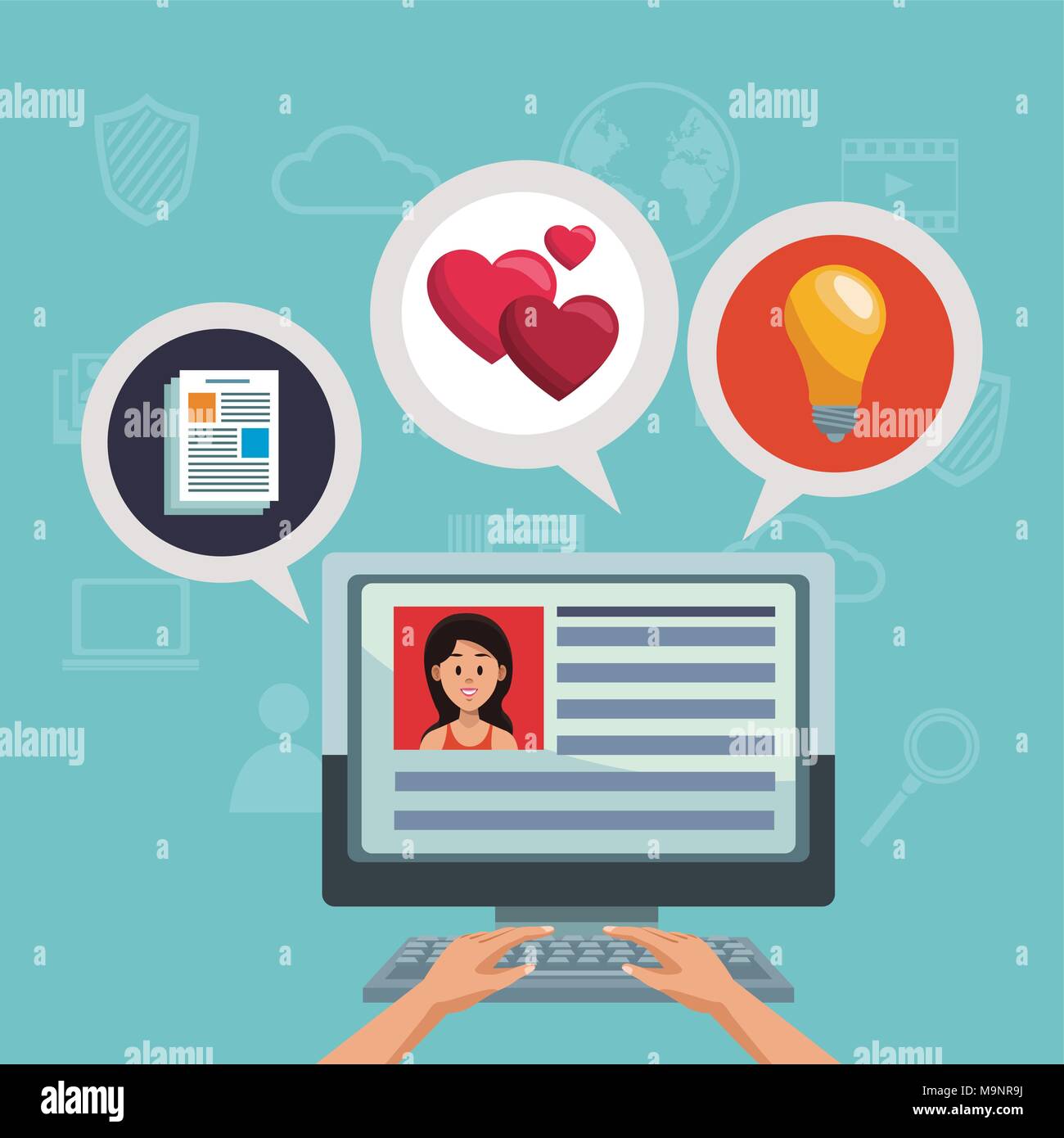 Navigating on social media Stock Vector Image & Art - Alamy