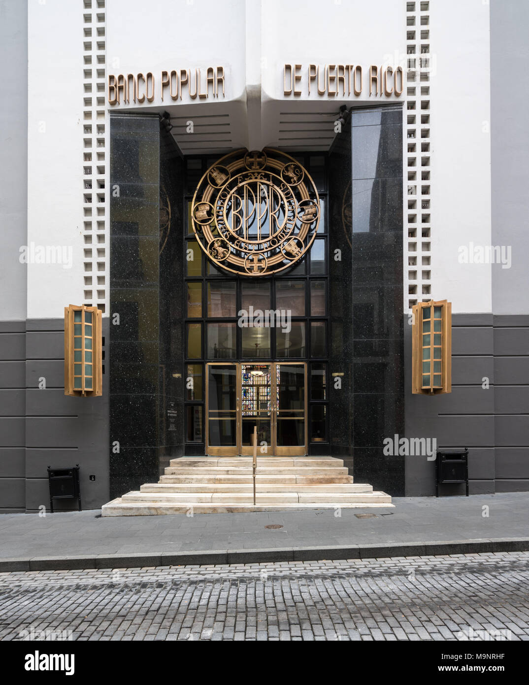 Banco Popular de Puerto Rico entrance in San Juan Stock Photo - Alamy