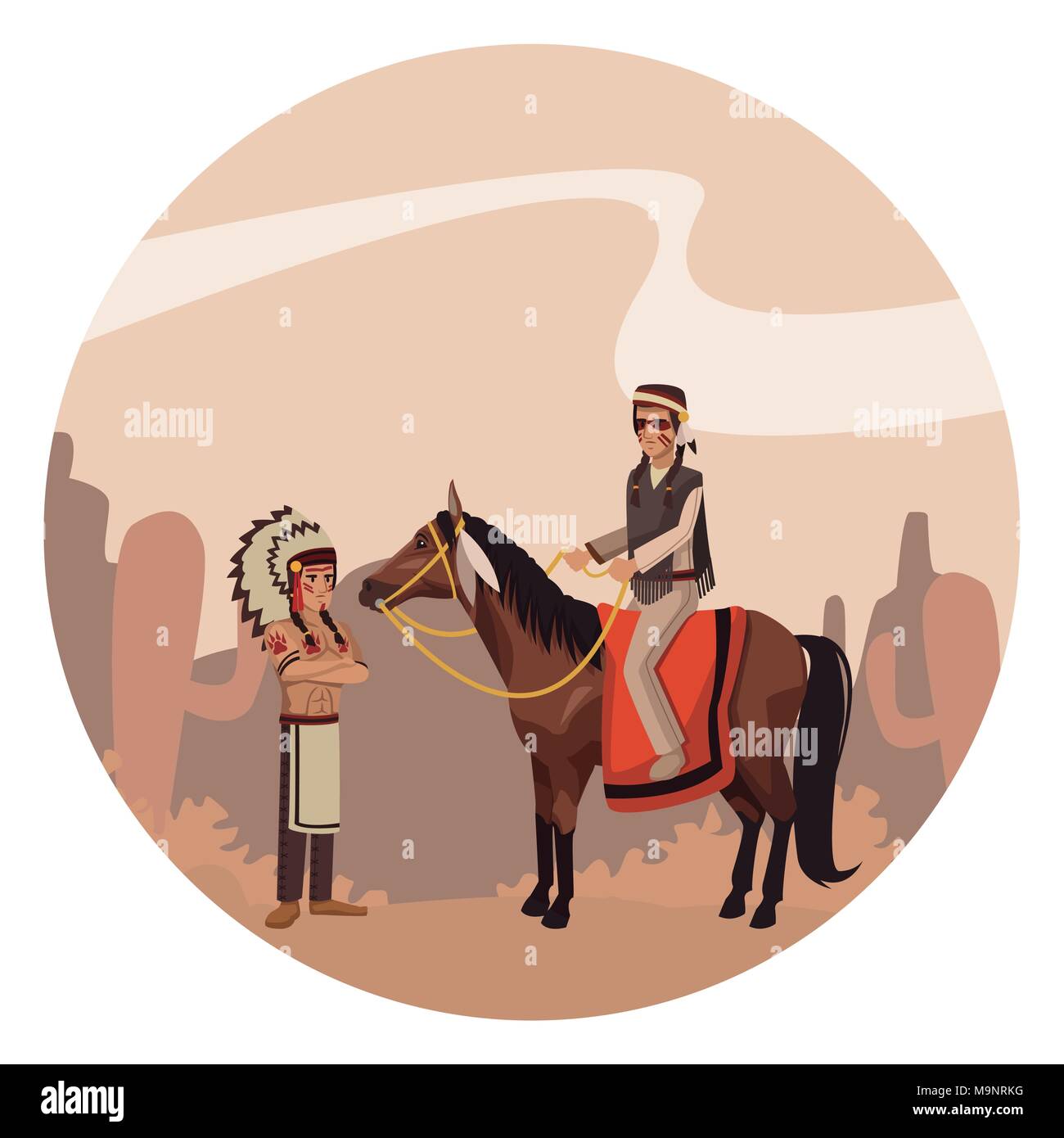 Native american art horse Stock Vector Images - Alamy
