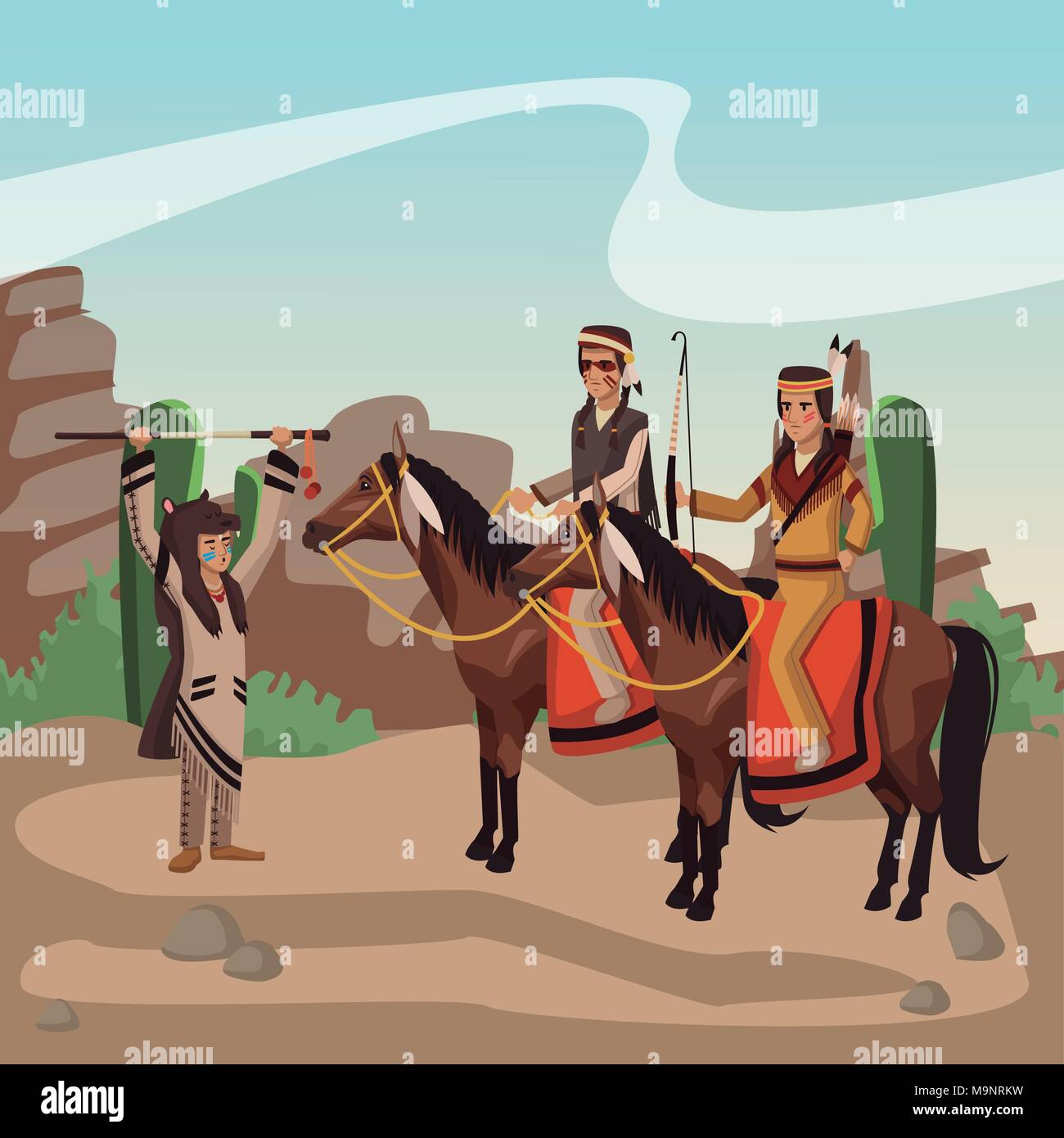 American indian tribe Stock Vector Image & Art - Alamy