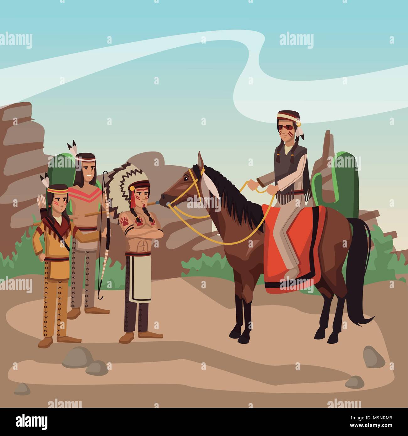 American indian tribe Stock Vector Image & Art - Alamy