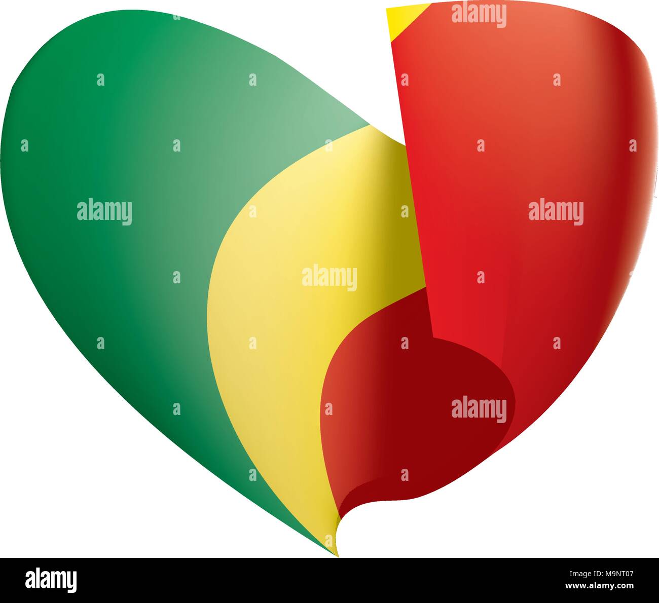 Patriotic heart flat design Stock Vector Images - Alamy