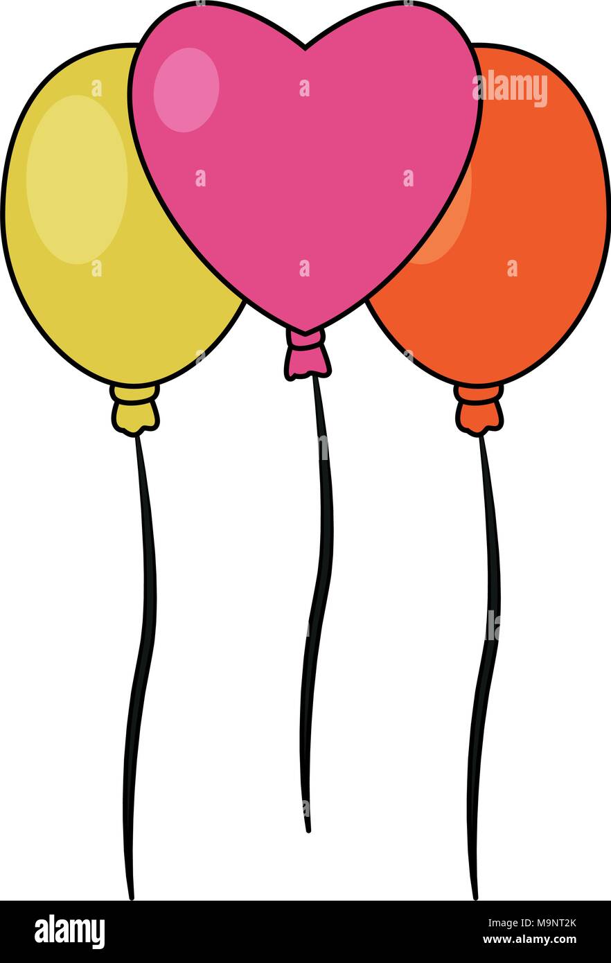 Celebration balloons flying Stock Vector Image & Art - Alamy