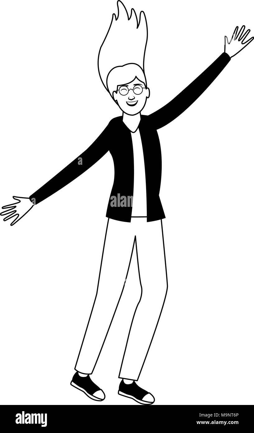 Happy cheerful beautiful black woman Stock Vector Images - Alamy