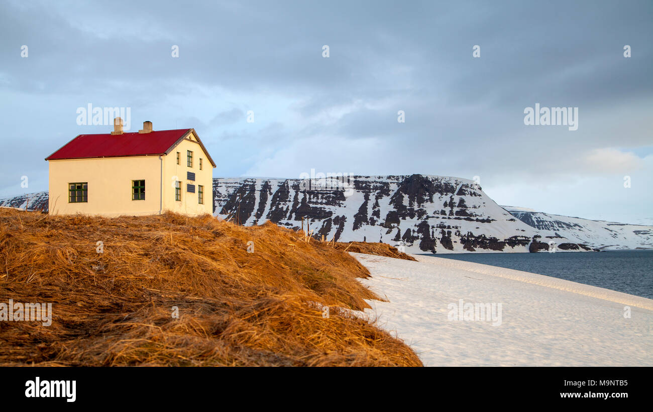 A remote house in the Westfjords region of Iceland Stock Photo - Alamy