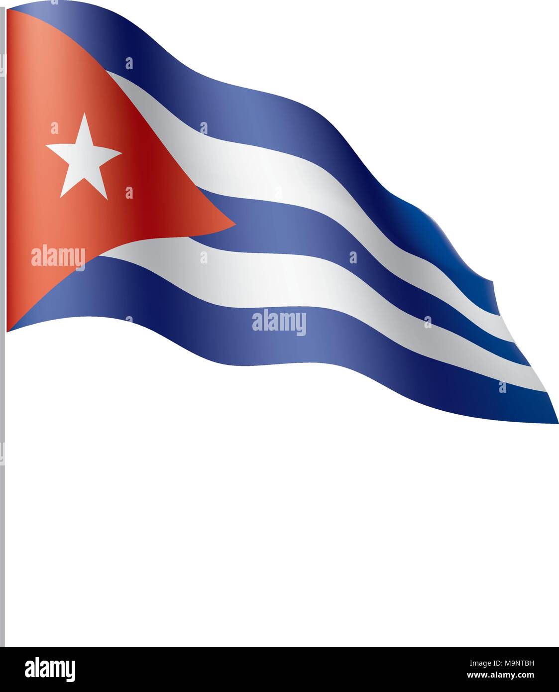 Wavy cuban flag Stock Vector Images - Alamy