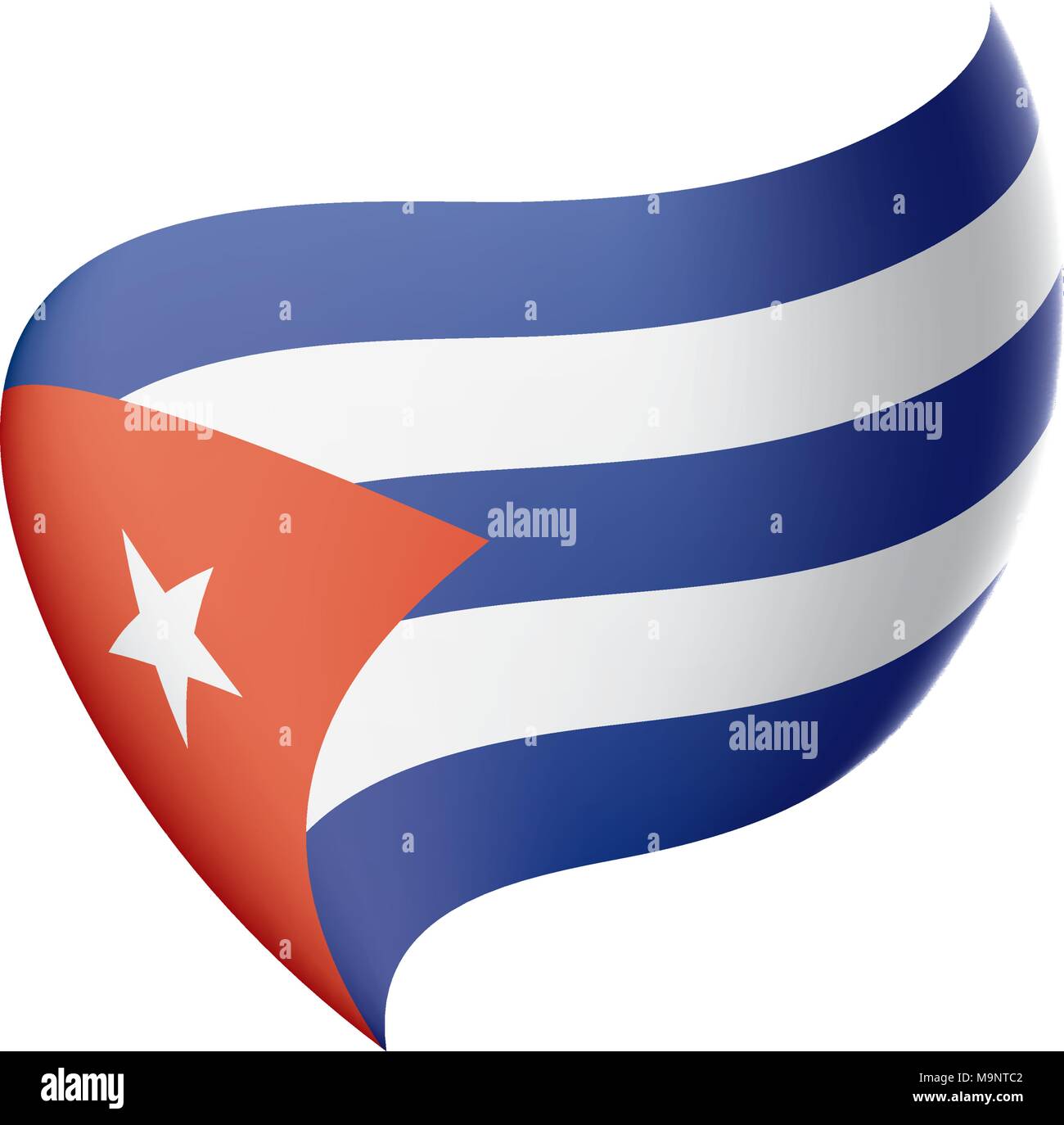 Wavy cuban flag Stock Vector Images - Alamy