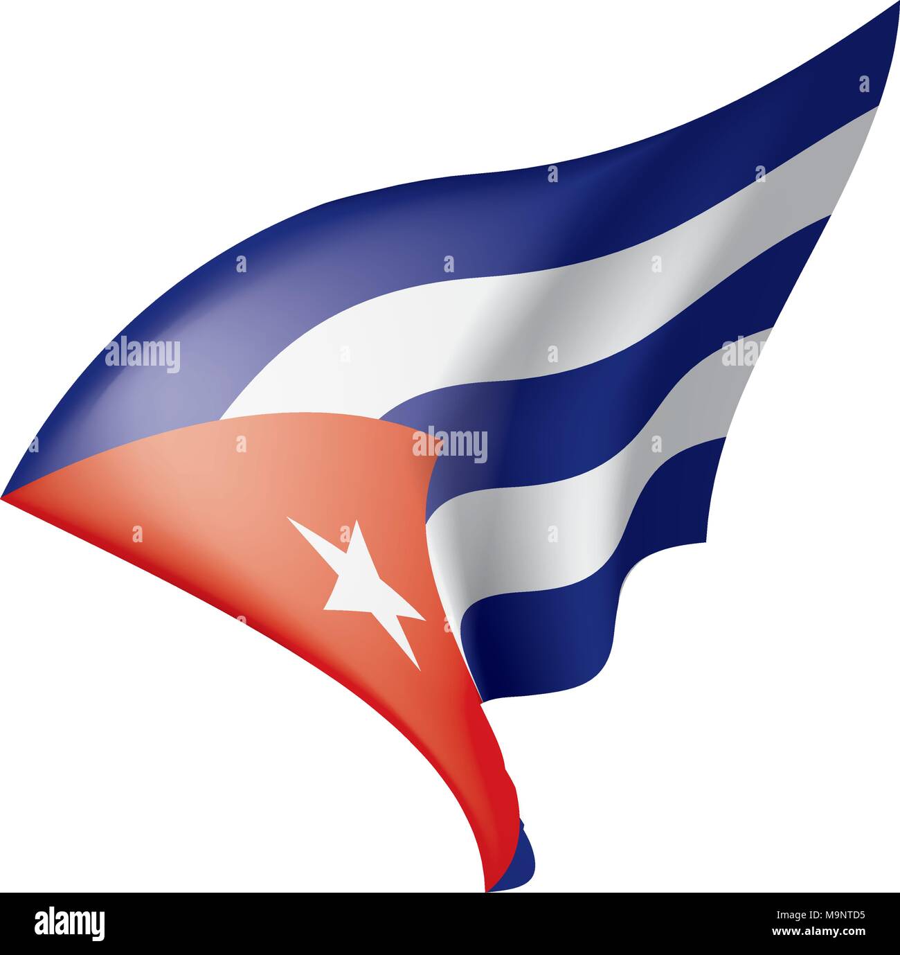 Wavy cuban flag Stock Vector Images - Alamy