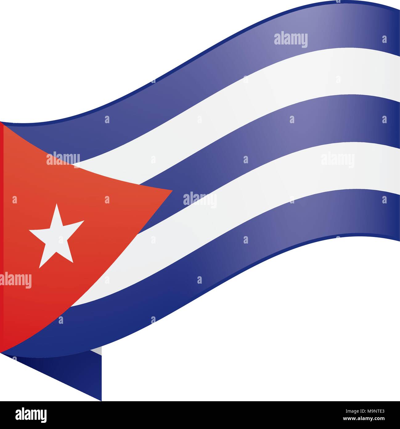 Wavy cuban flag Stock Vector Images - Alamy