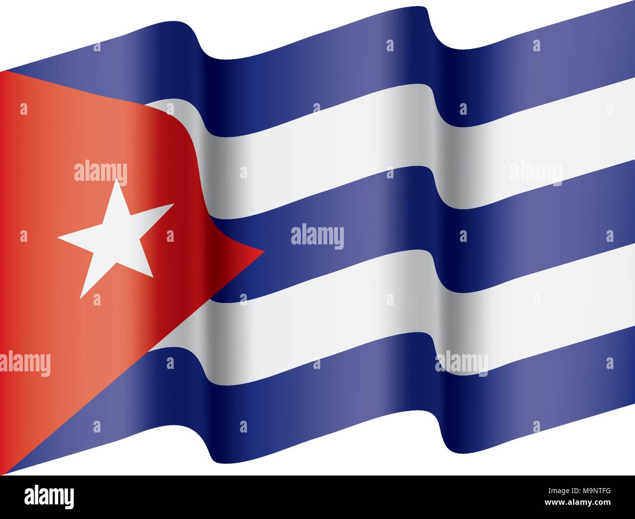 Wavy cuban flag Stock Vector Images - Alamy