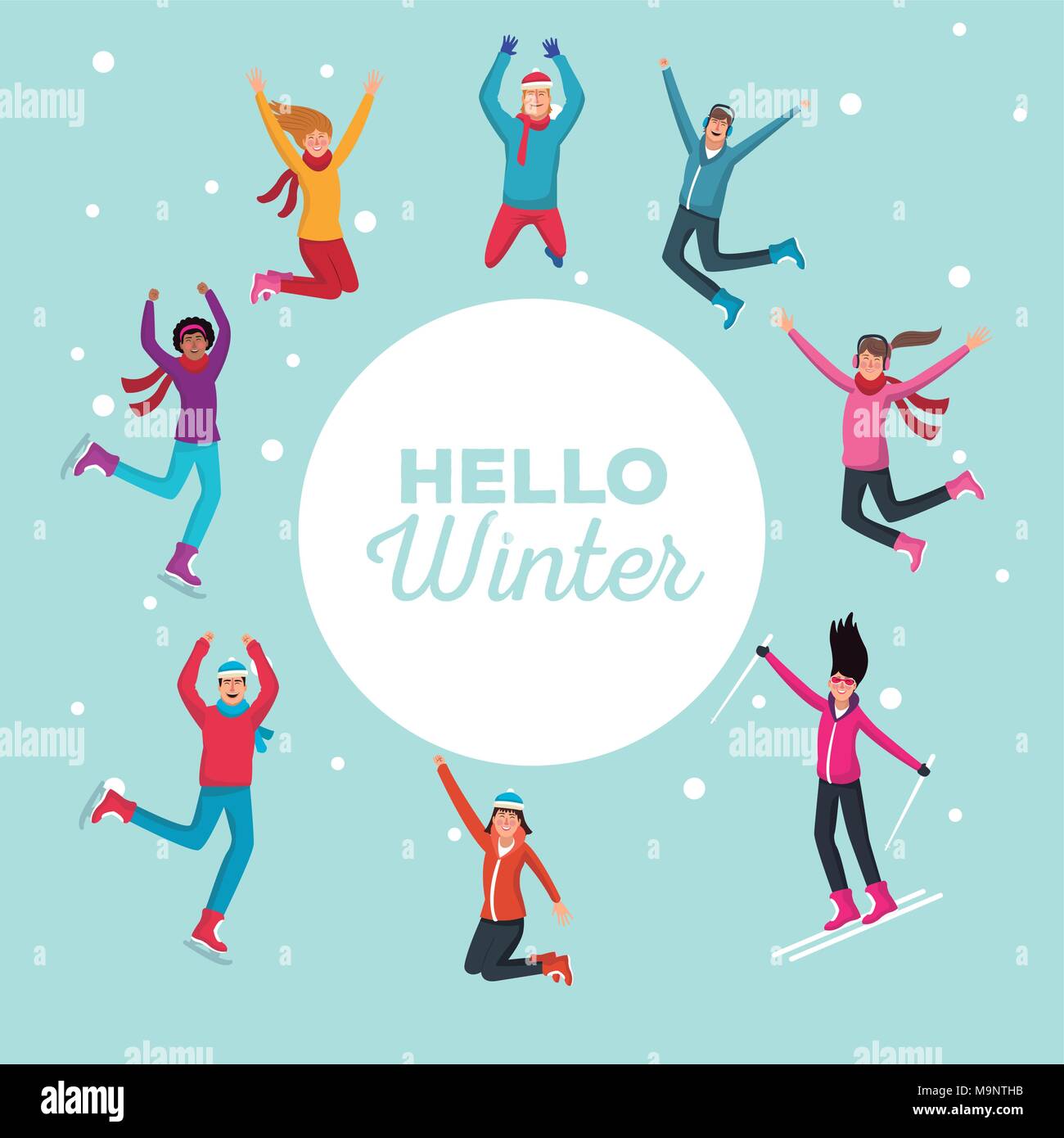Hello winter concept Stock Vector Image & Art - Alamy