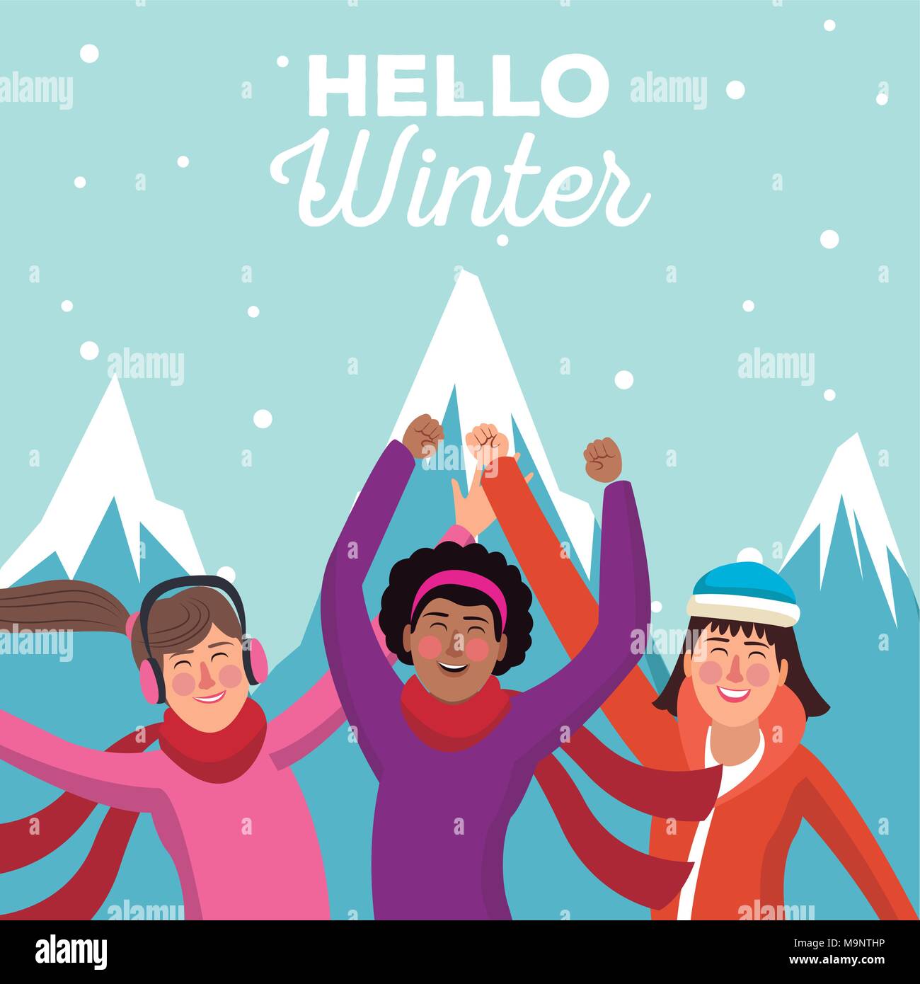 Hello winter concept Stock Vector Image & Art - Alamy